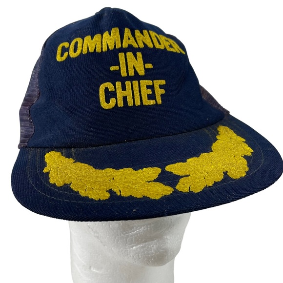 Vintage | Accessories | Vintage Commander In Chief Snapback Trucker Hat ...